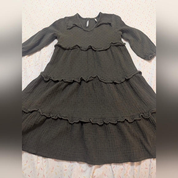 Rylee + Cru | Dresses | Rylee Cru Mabel Army Green Swiss Dot Dress ...